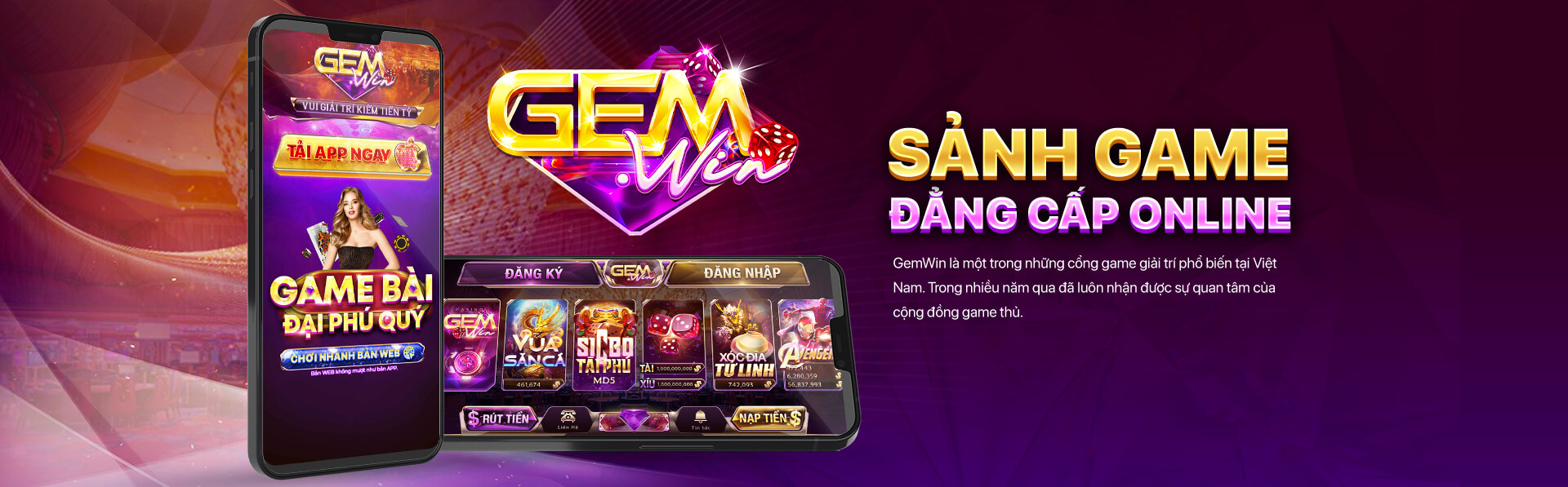 Gemwin homes - Game bài đại phú chính hãng, tặng code, link tải Gemwin
